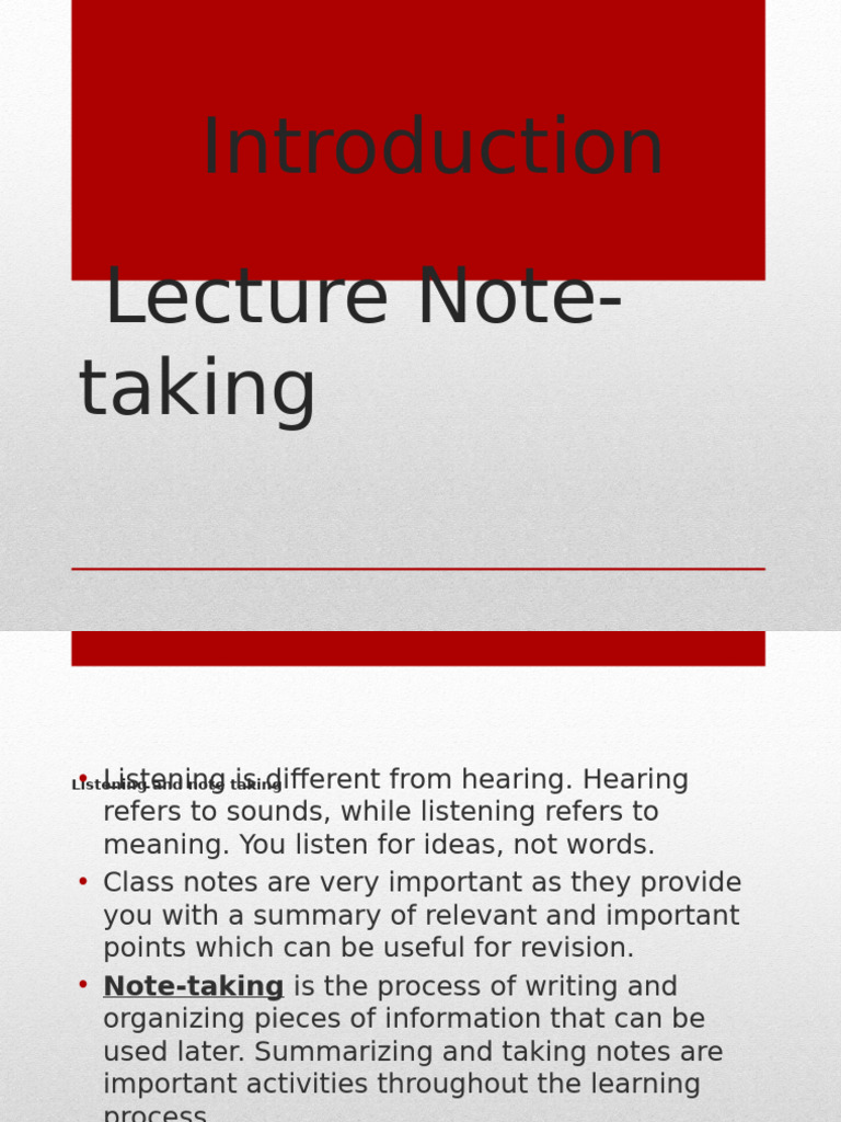 Types of Note Taking | PDF | Cognitive Science | Linguistics