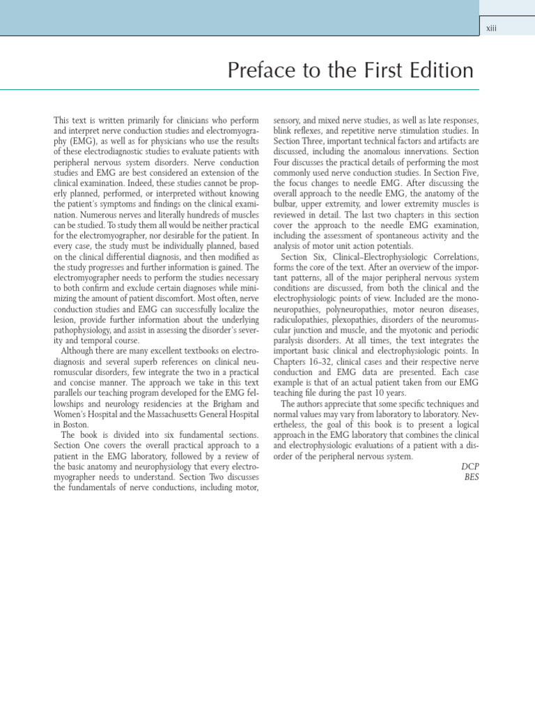 Preface To The First Edition - 2013 - Electromyography and Neuromuscular Disorders Third Edition ...