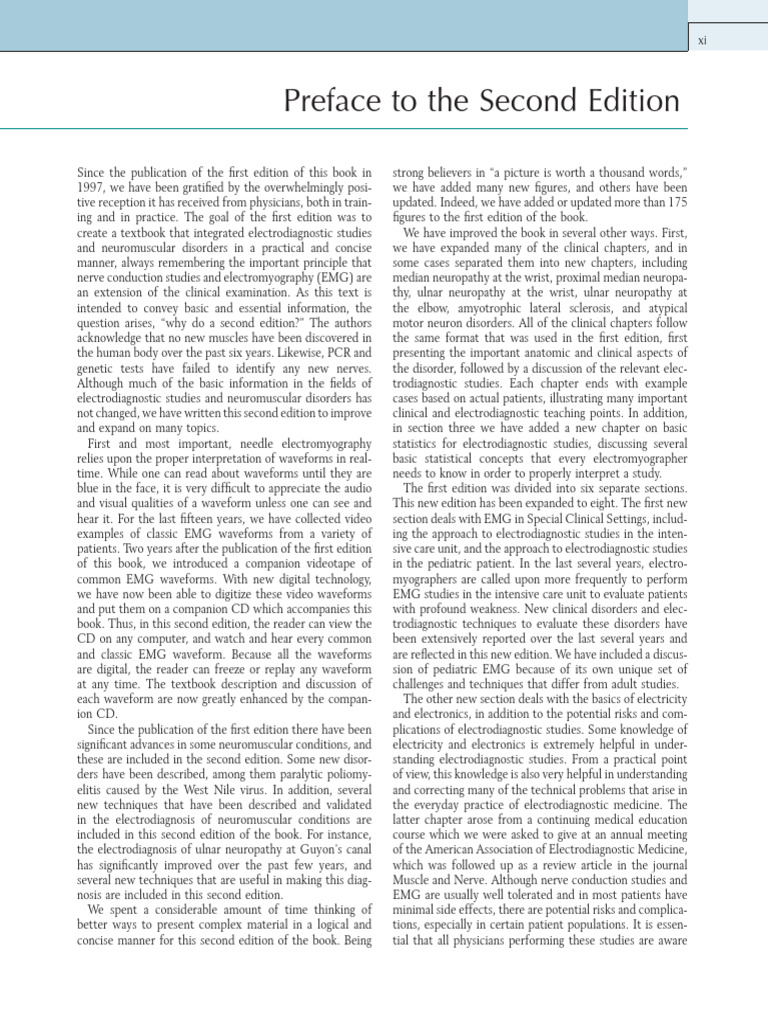 Preface To The Second Edition - 2013 - Electromyography and Neuromuscular Disorders Third ...