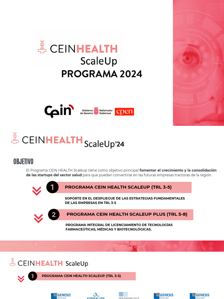 Programa CEIN Health Scaleup 2024 | PDF | Empresa de inicio | Pequeñas ...