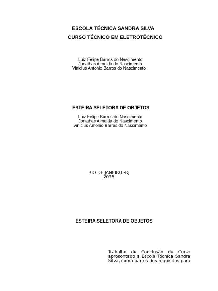 Modelo de Capa - TCC 2024 | PDF | Automação | Despesa