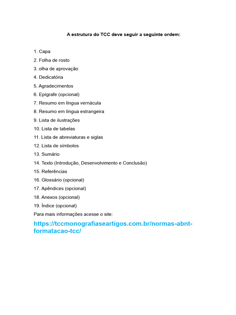 Estrutura e Formatação do TCC ABNT | PDF | Caixa alta e caixa baixa ...