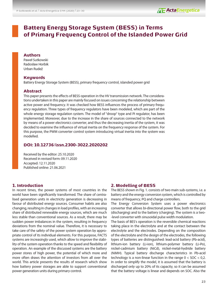01+battery Energy Storage System BESS | PDF | Lithium Ion Battery ...