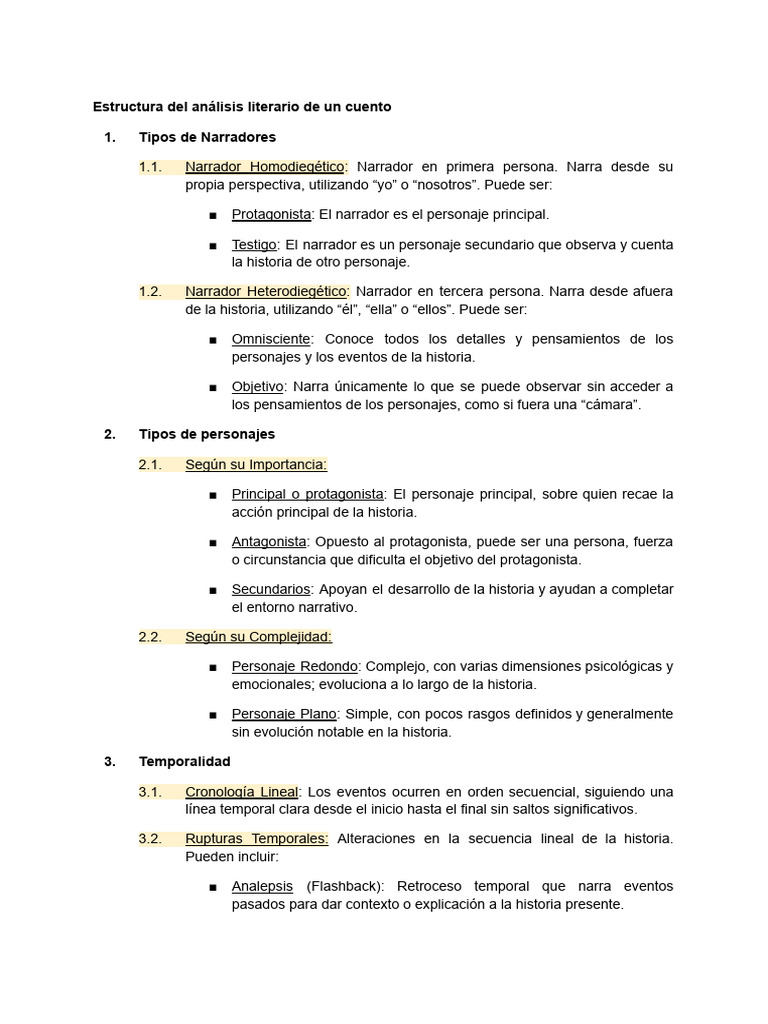 Análisis Literario de Cuentos | PDF