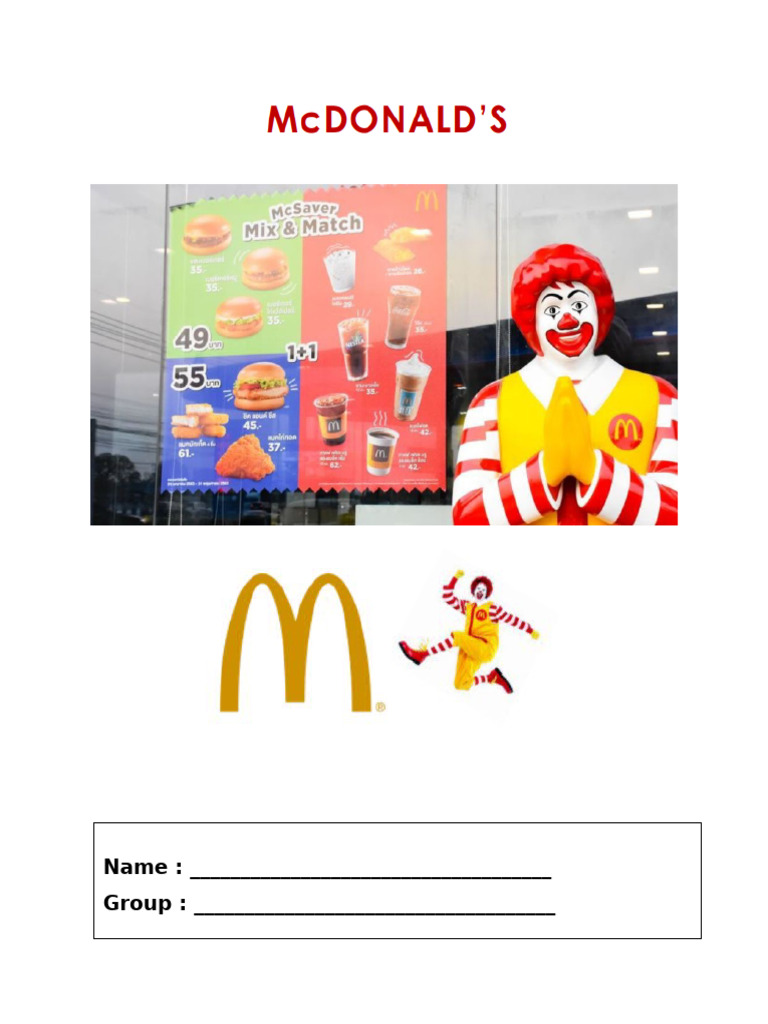 All Things McDonald Cover Page | PDF