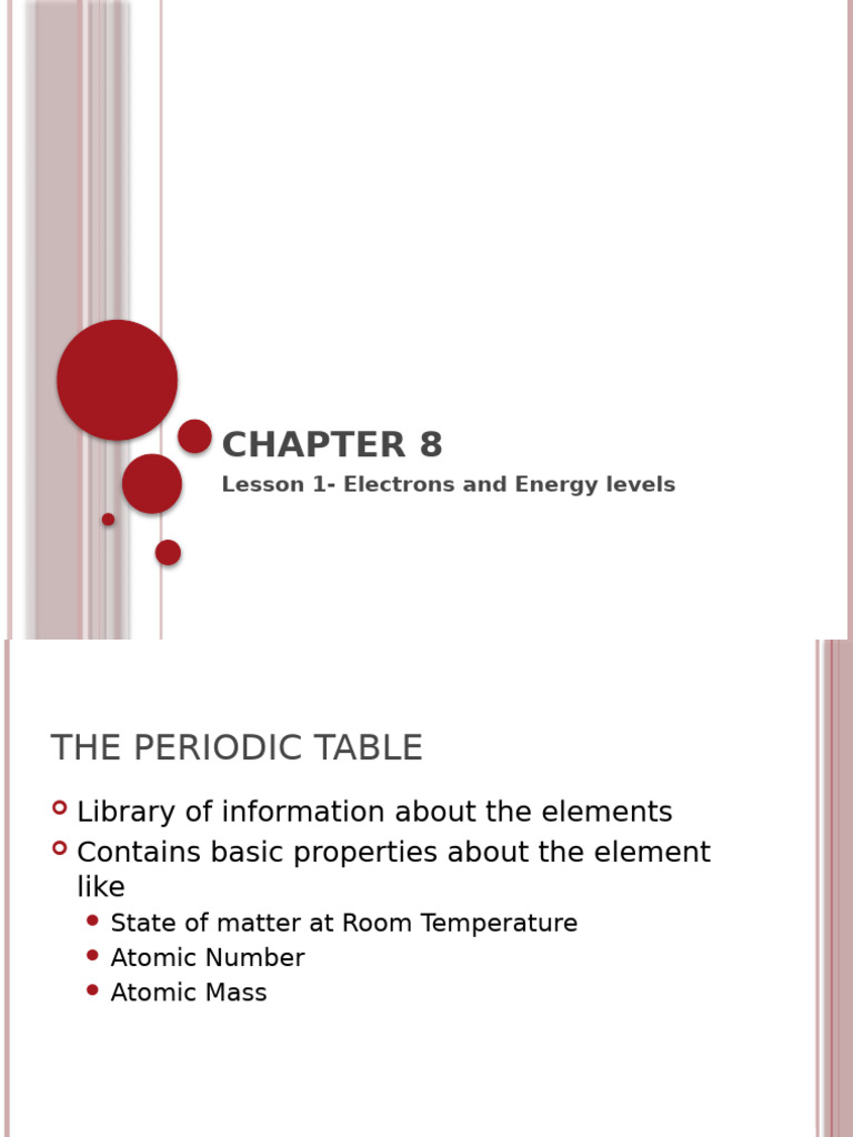 8th Grade Course 3 Chapter 8 Lesson 1 | PDF | Atoms | Chemical Bond