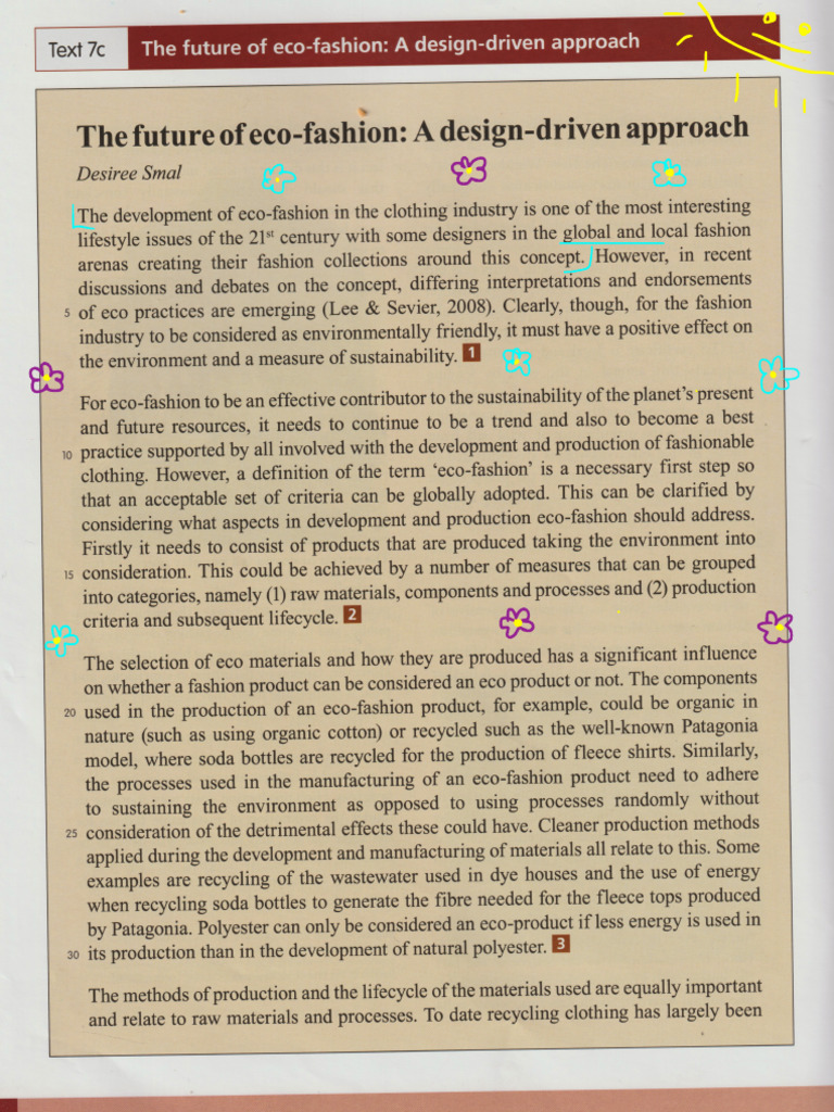 Reading 7C The Future of Eco-Fashion U7 Garnet | PDF