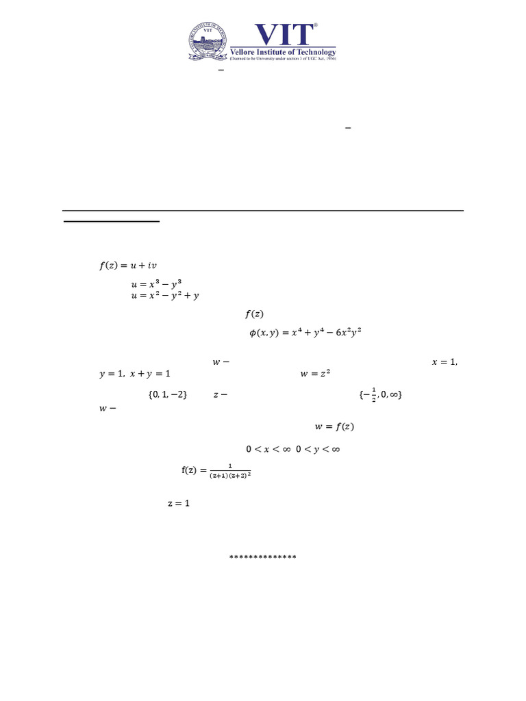 VIT Sample Paper | PDF | Linear Subspace | Basis (Linear Algebra)