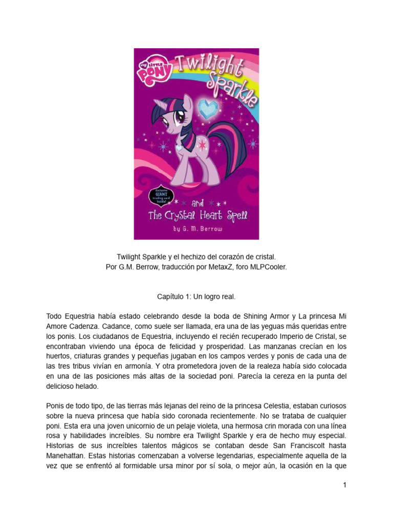 Twilight Sparkle y su nuevo rol en Equestria | PDF