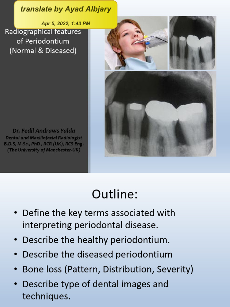 Periodontium Radiographic Features | PDF | Periodontology | Dentistry