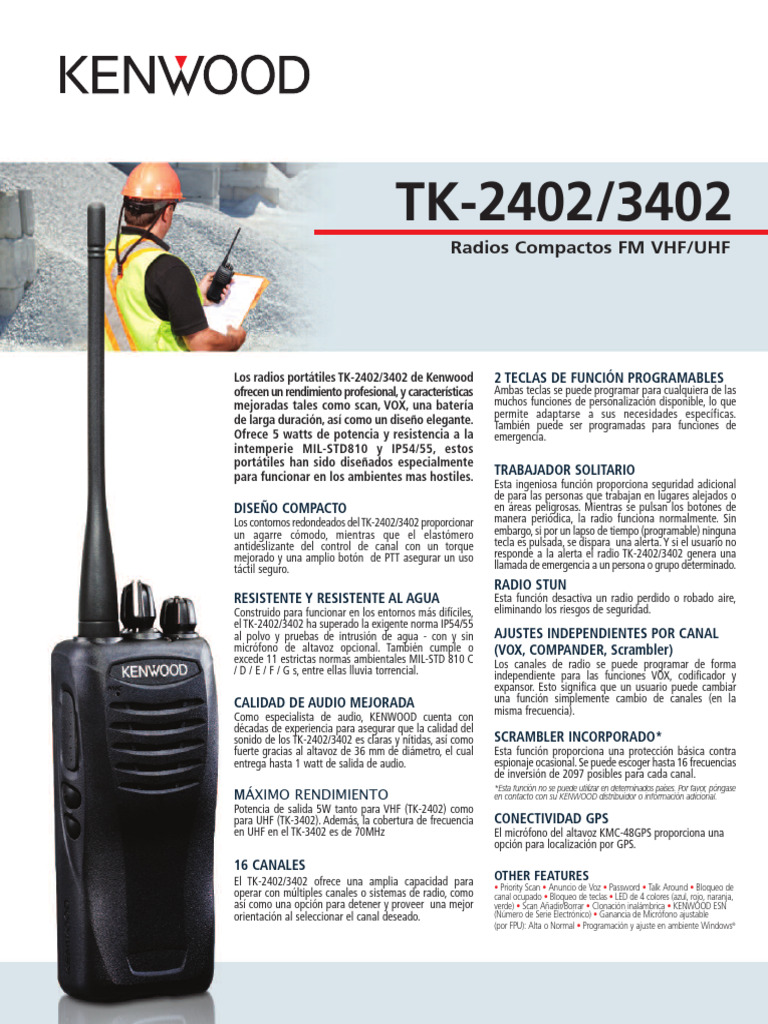 TK 3402 | PDF | Radio | Micrófono