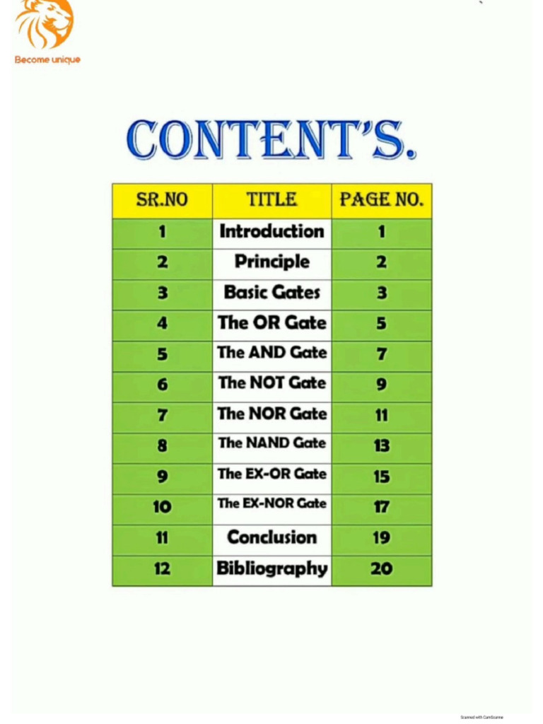 Physics Project Logic Gates 12TH | PDF