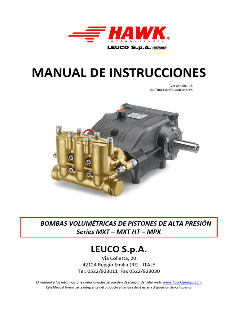 Manual de Instrucciones para La Serie MXT MXT HT MPX | PDF | Bomba | Lenguaje ensamblador