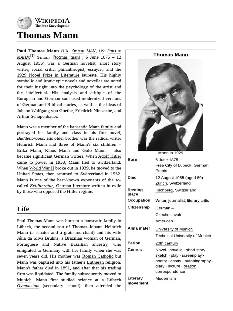 Thomas Mann | PDF