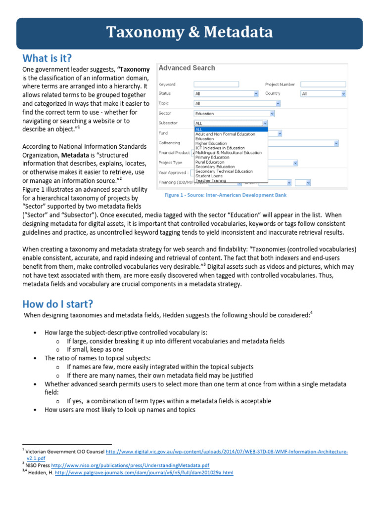 Taxonomy and Metadata2 | PDF | Tag (Metadata) | Metadata