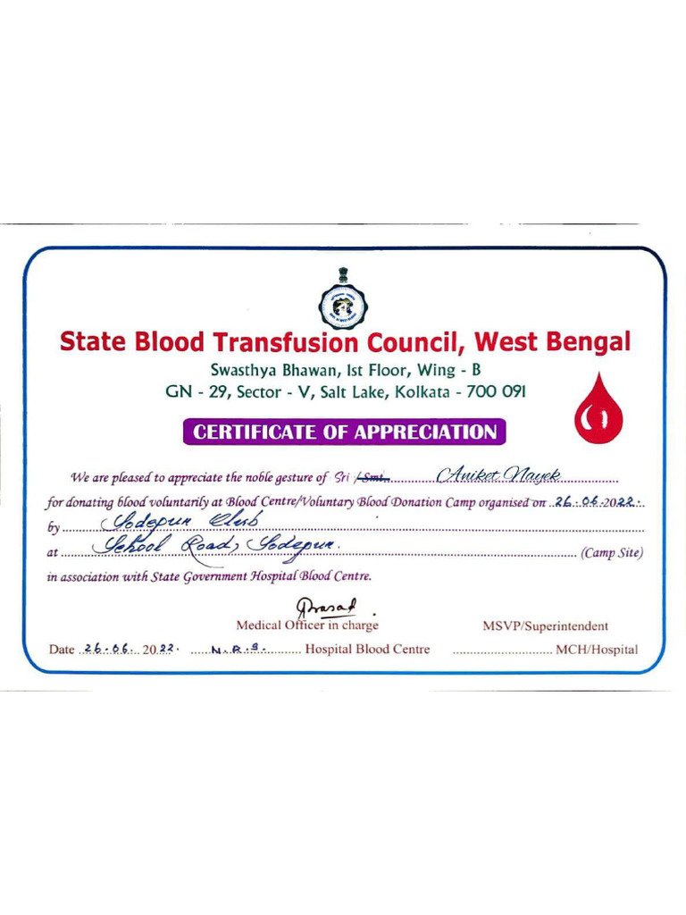 Blood Donation | PDF