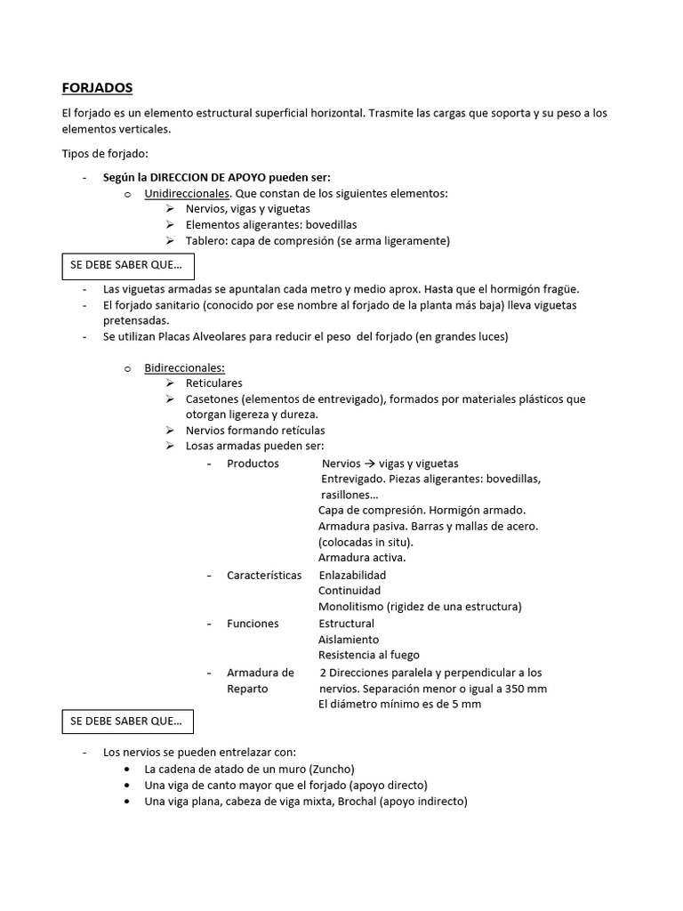 FORJADO | PDF | Construyendo tecnología | Materiales