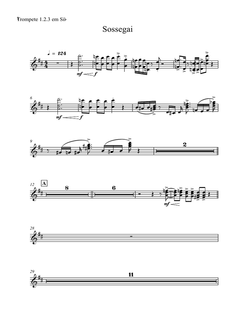 Sossegai - Paulo C Sar Baruk - Trompete 1.2.3 em Sib - 2024-11-20 0130 - Trompete 1.2.3 em Sib | PDF