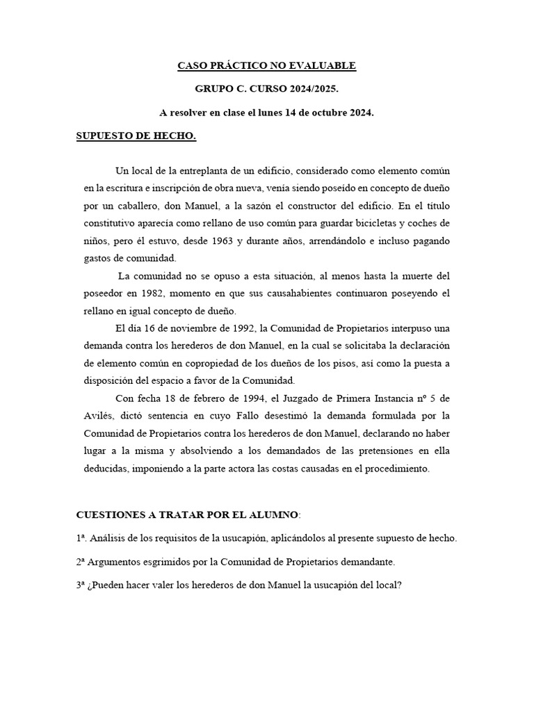 Caso Práctico No Evaluable 14-10-2024 | PDF