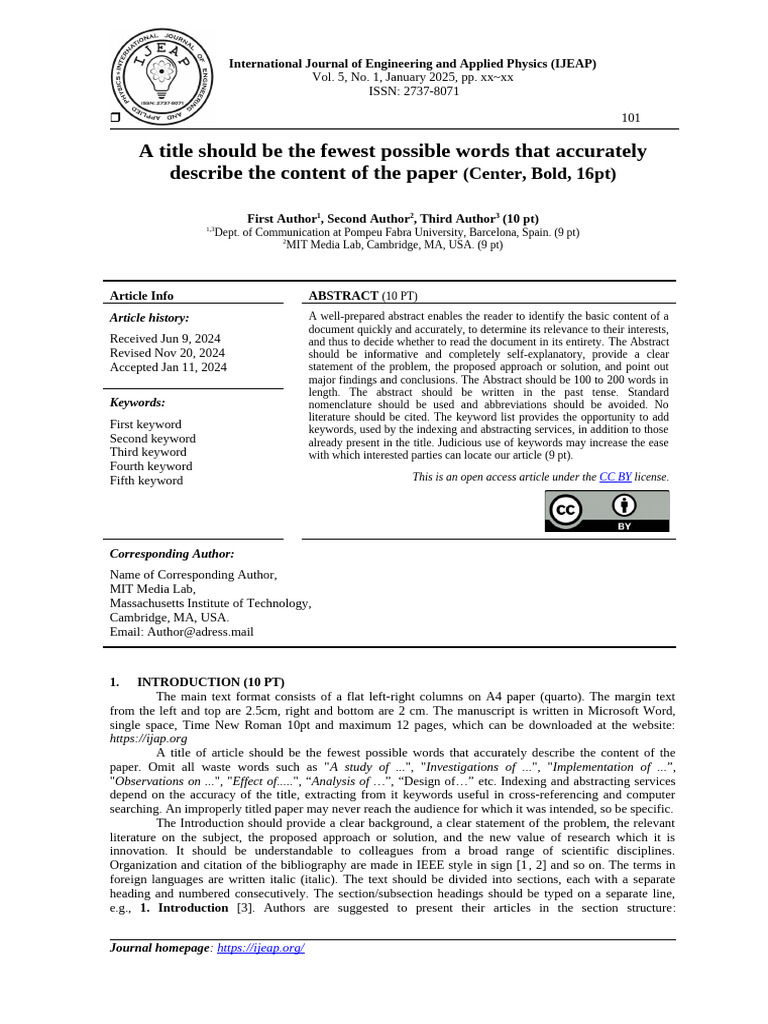 IJEAP Template | PDF | Power Electronics | Algorithms