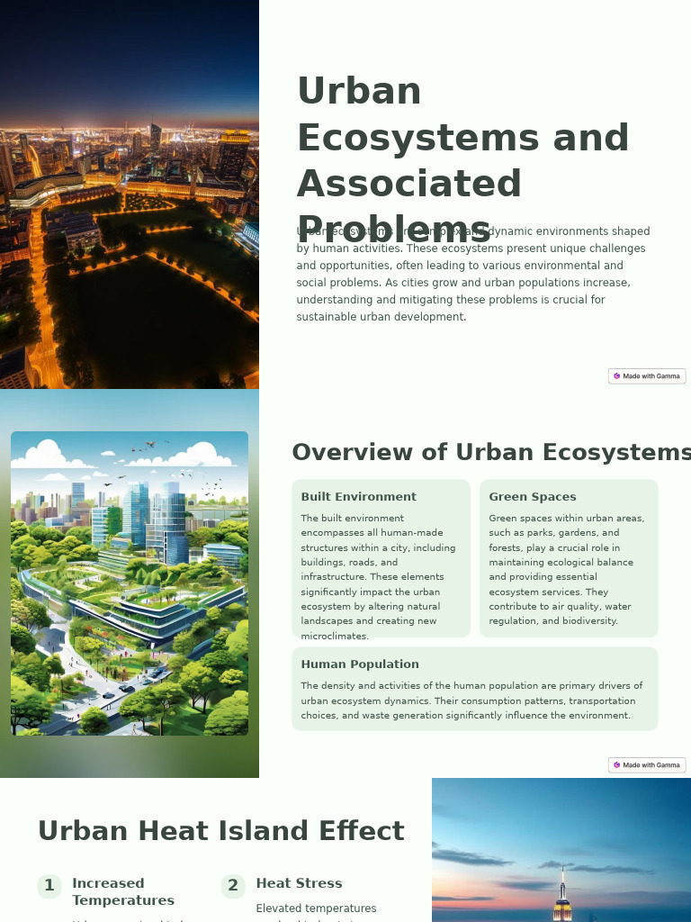 Urban Ecosystem Challenges | PDF | Water Pollution | Climate Change ...