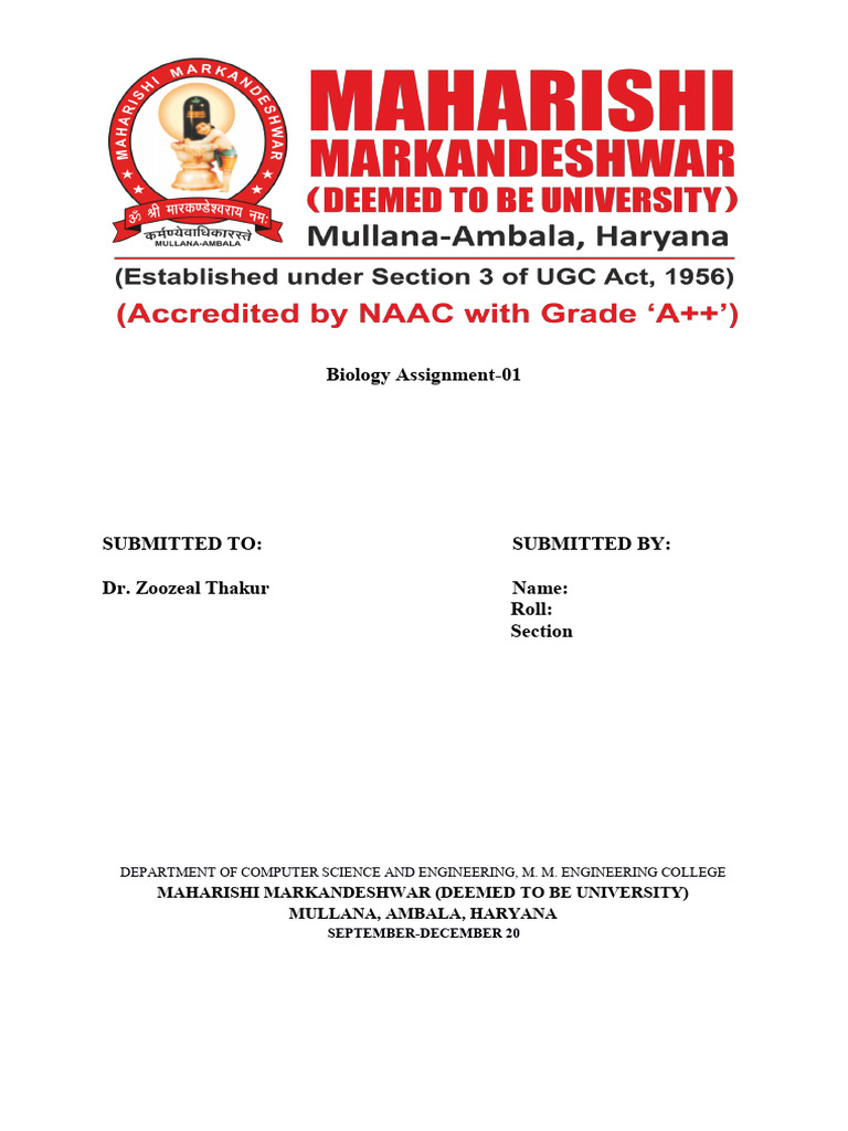 Biology - PDD Ass1 | PDF