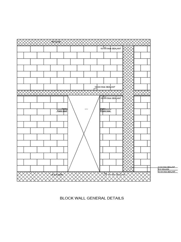 Block Wall Details | PDF