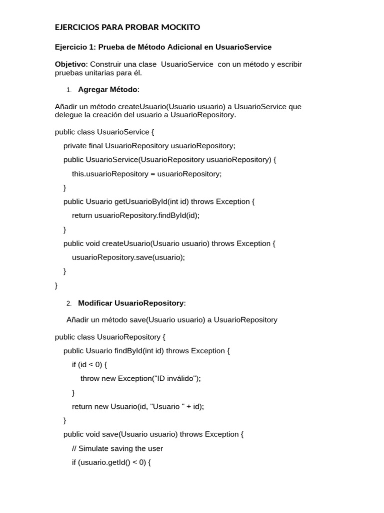 Practica Mockito | PDF | Ingeniería de software | Programación de ...