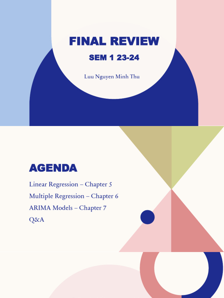 (TS) Final Ta Review | PDF | Autoregressive Integrated Moving Average | Errors And Residuals
