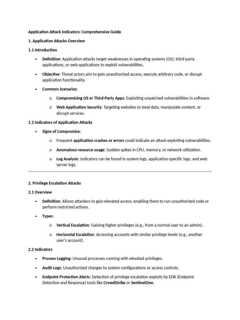 Application Attack Indicators | PDF | Security Engineering | Cyberspace