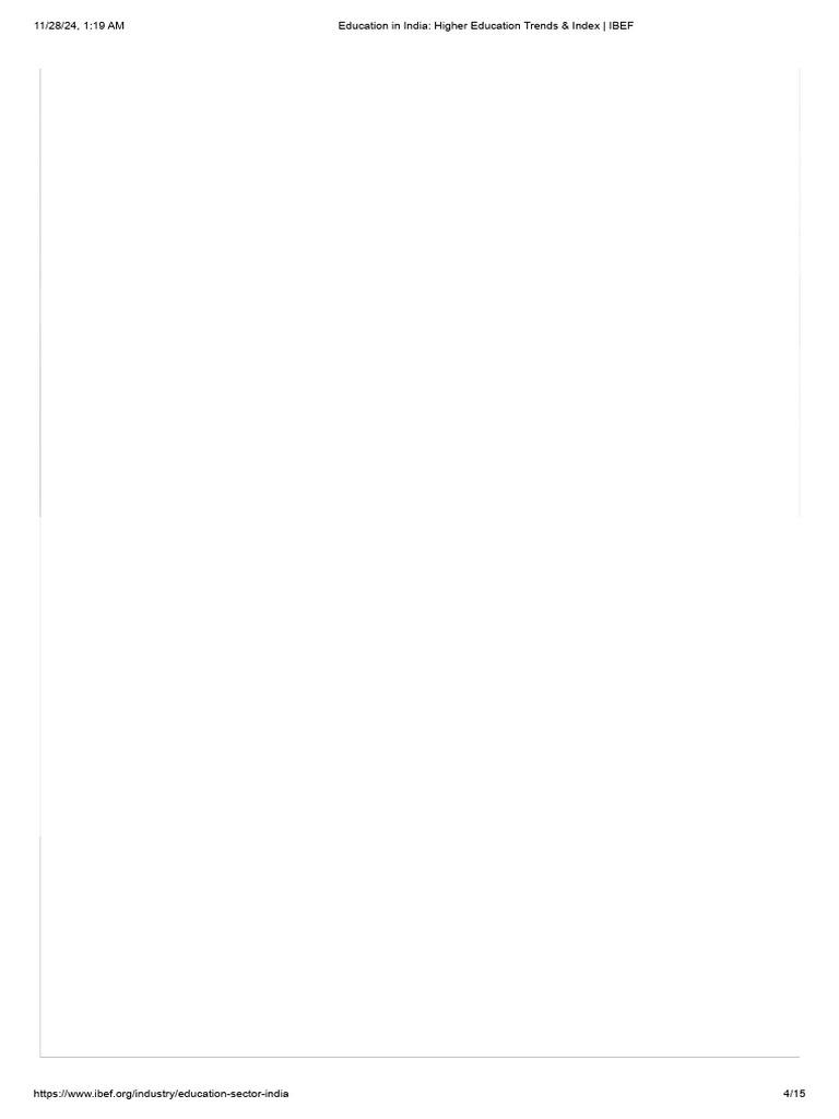 Education in India - Higher Education Trends & Index - IBEF | PDF