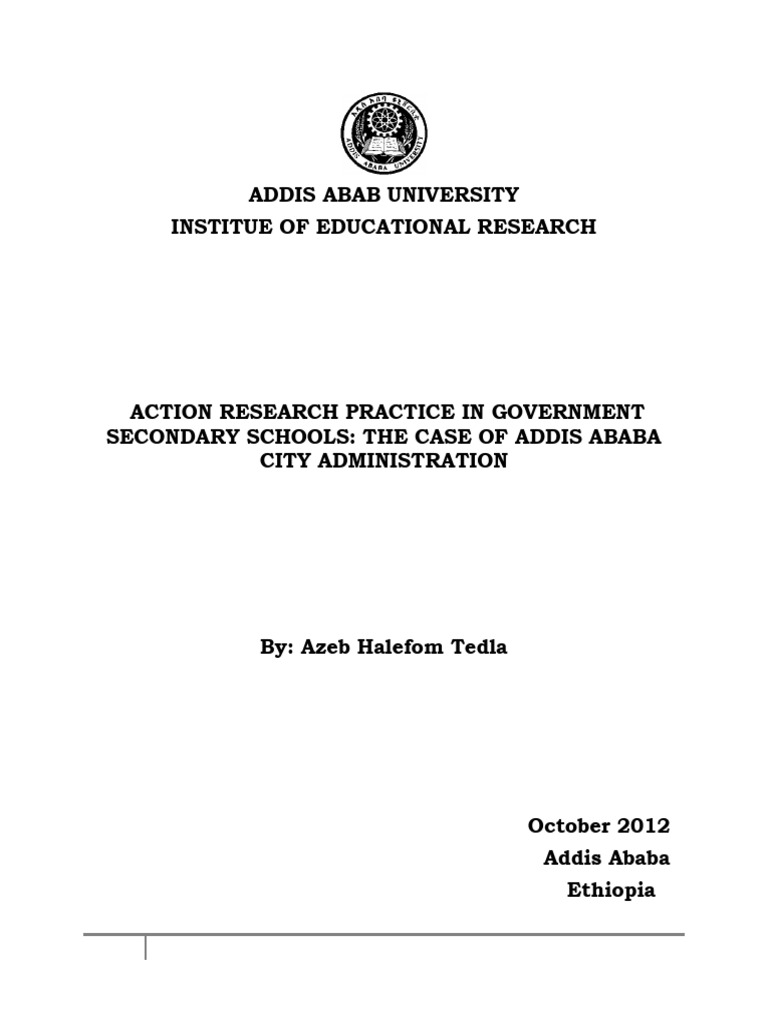Azeb Halefom | PDF | Teachers | Action Research