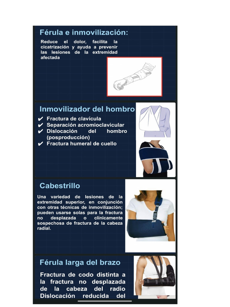 Inmovilización Férula | PDF