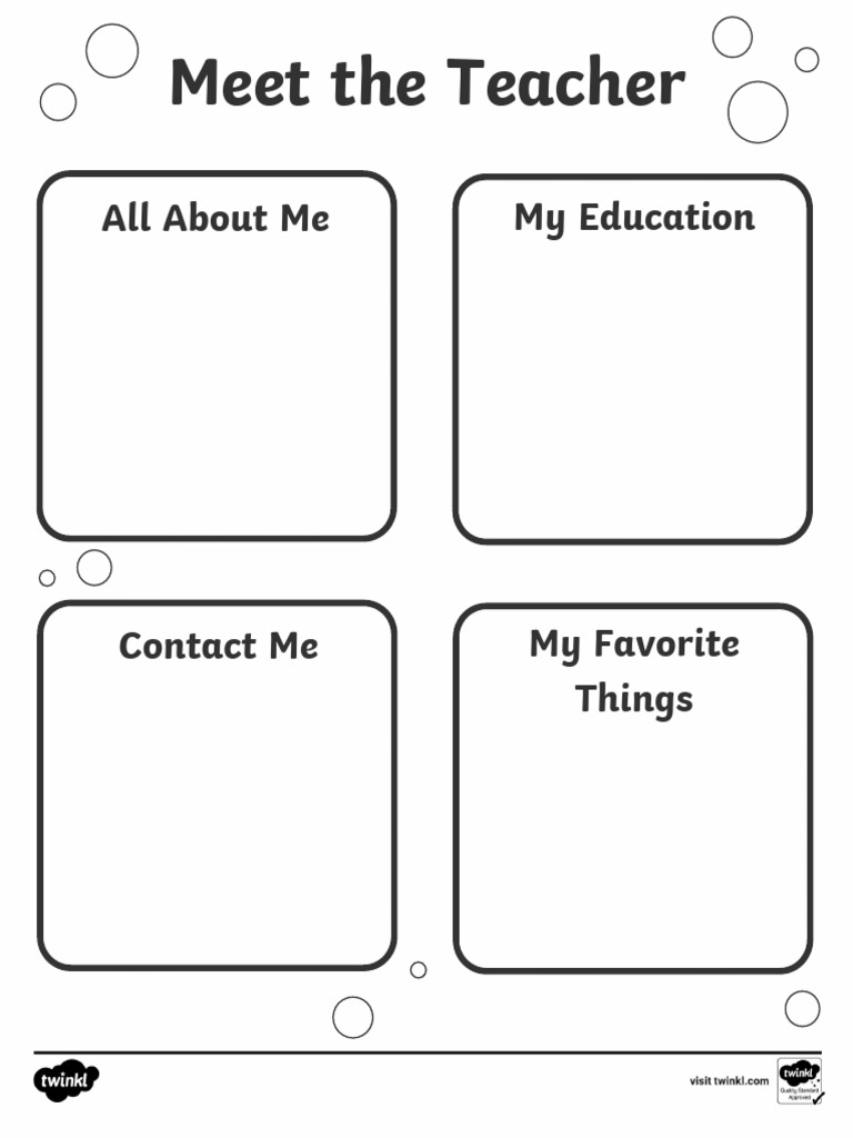 Black and White Meet The Teacher Editable Letter | PDF