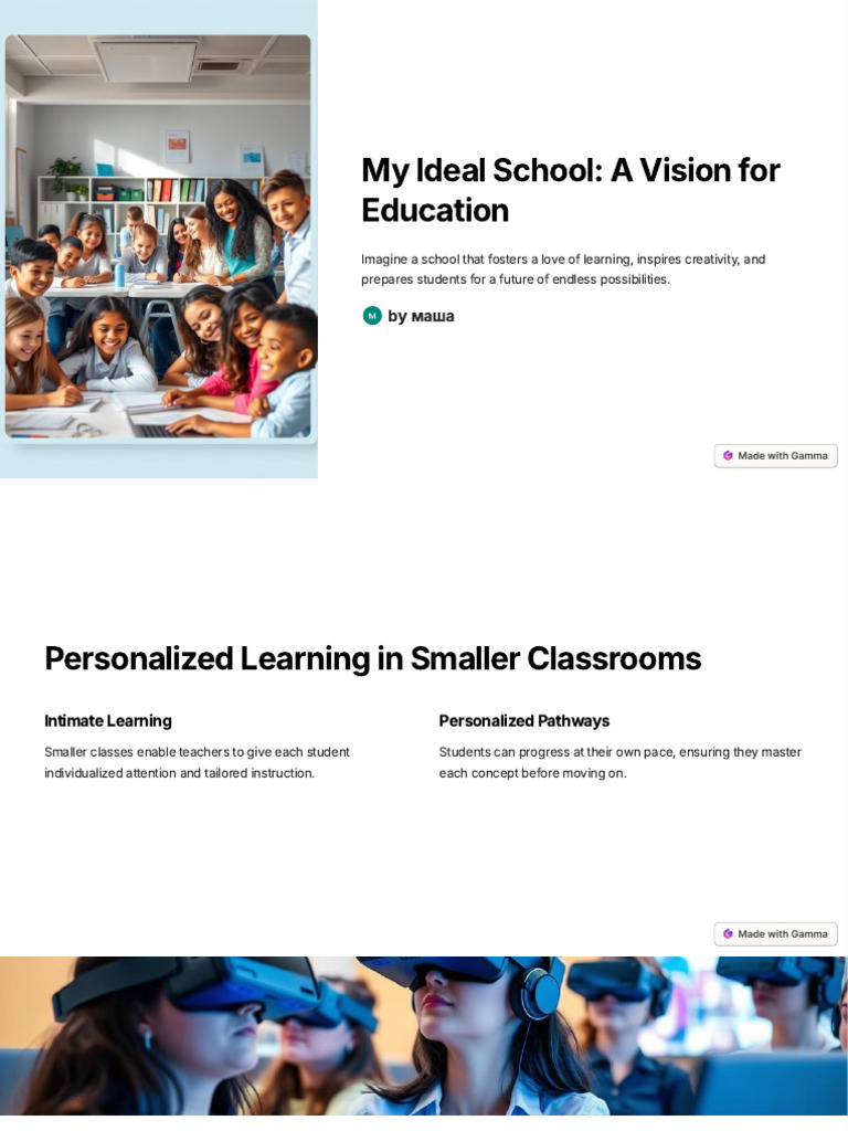 My Ideal School A Vision For Education | PDF