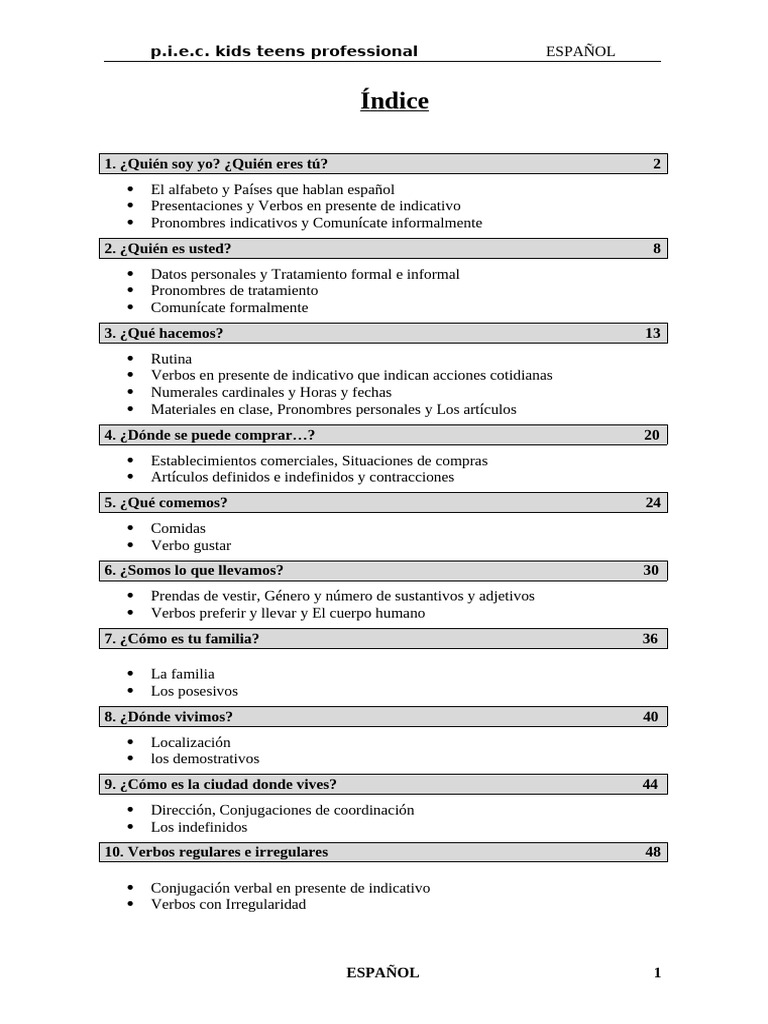 Espanhol Basico | PDF | Lengua española | Verbo