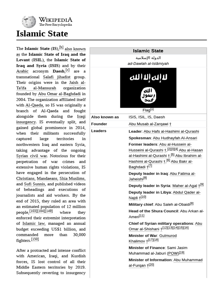 Islamic State | PDF | Jihadism | Wahhabism