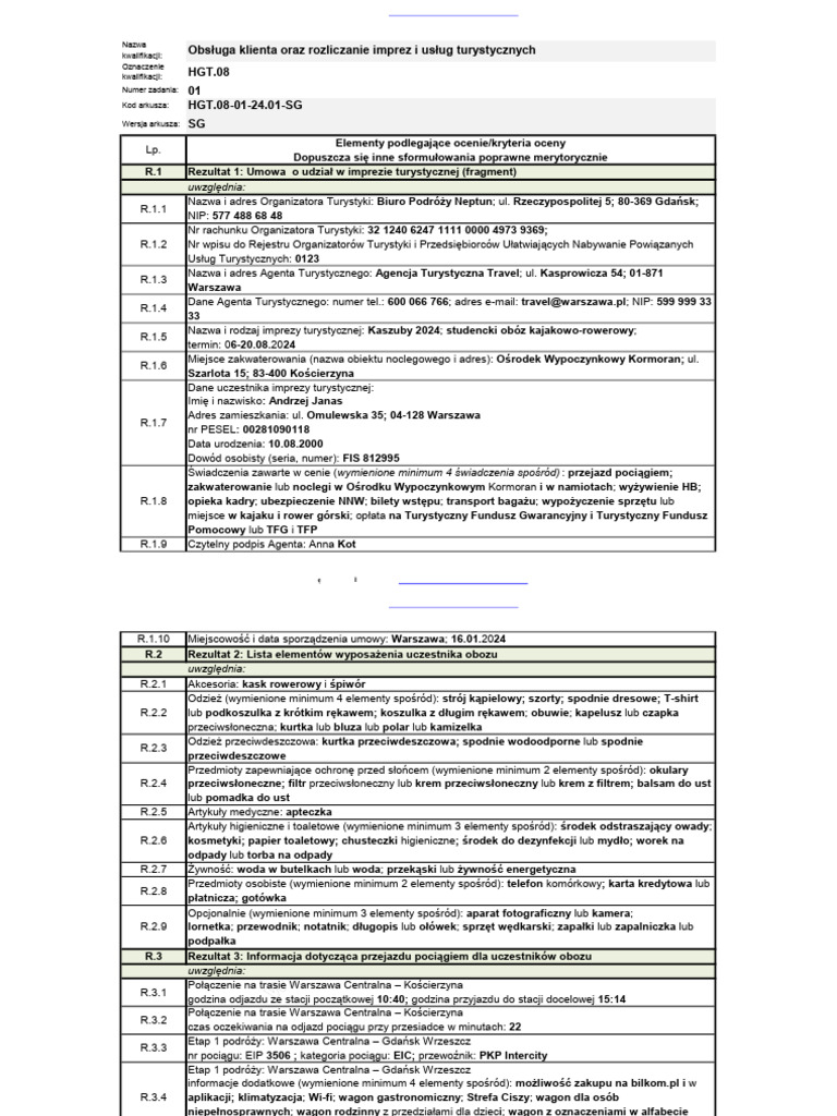 hgt8 st24 Klucz1 | PDF