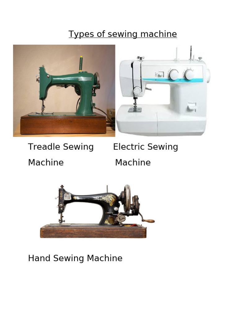 Types of Sewing Machines Explained | PDF