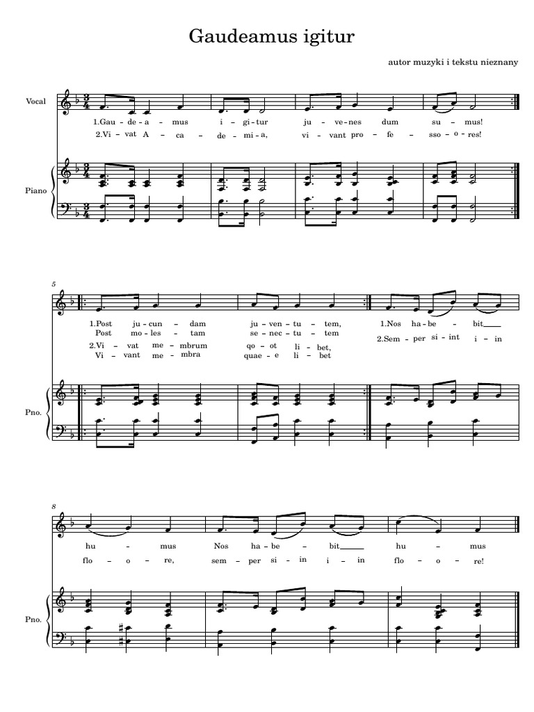 Gaudeamus Igitur | PDF