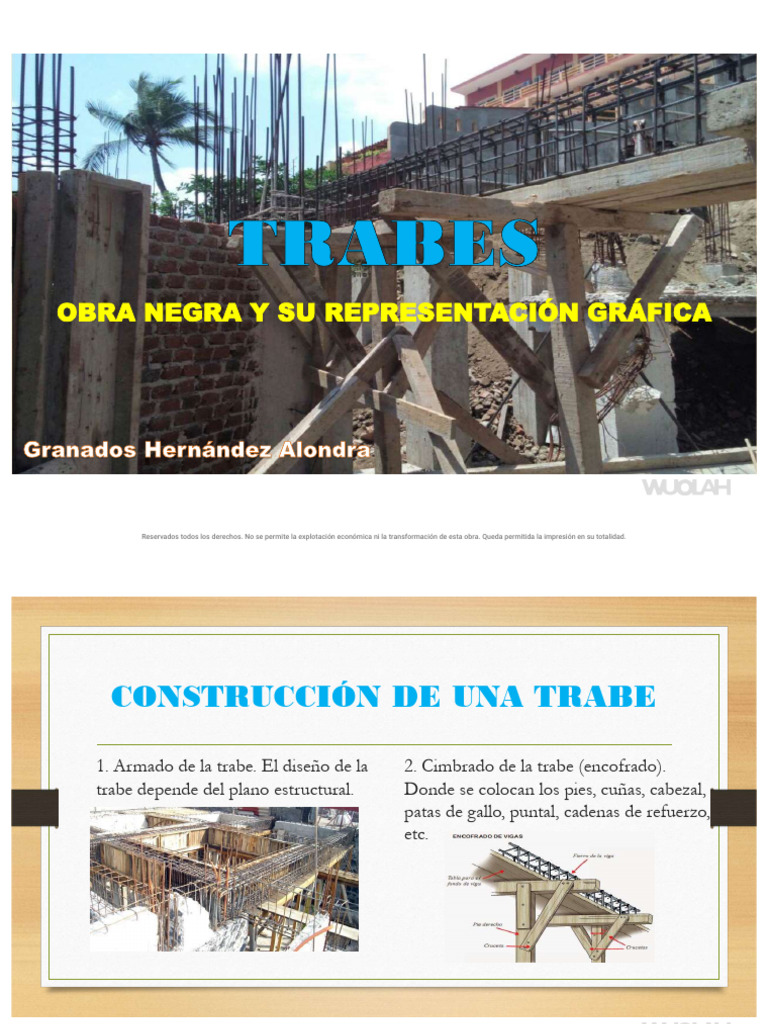 Obra Negra y Su Representacion Grafica - Trabes | PDF