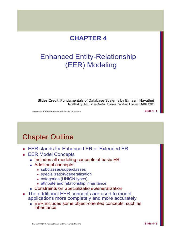 Cse311 Iah Slide03 Eer Compatibility Mode Pdf Inheritance Object Oriented