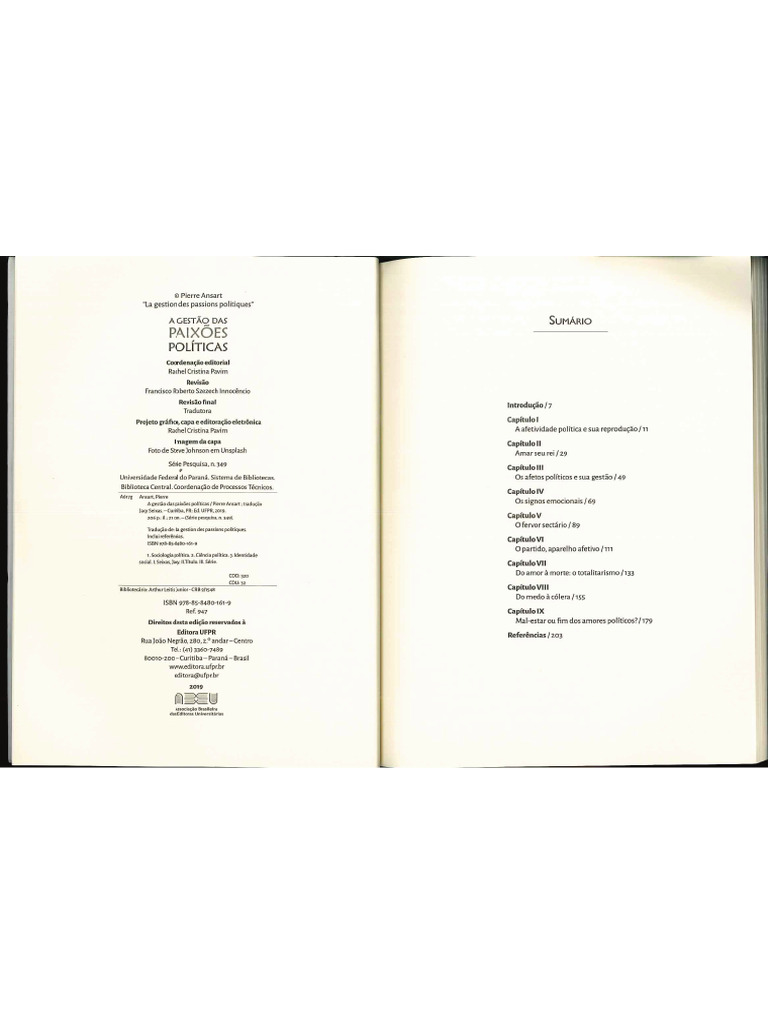 ANSART, Pierre - A Gestão Das Paixões Políticas 4-25 | PDF