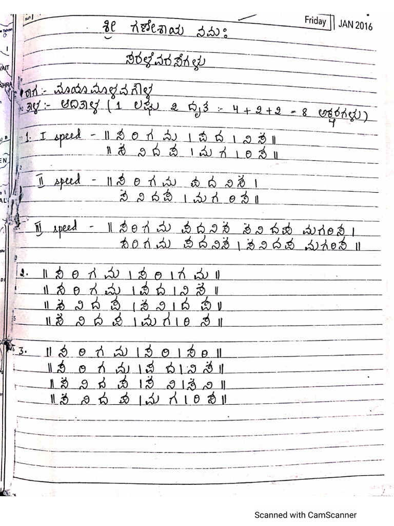 Carnatic Music Theory Junior | PDF