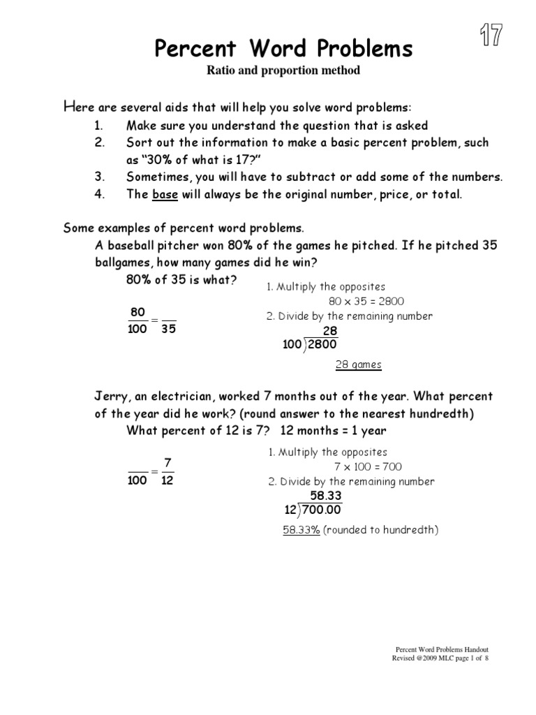 Advanced Percent Word Problems Guide | PDF | Percentage | Business
