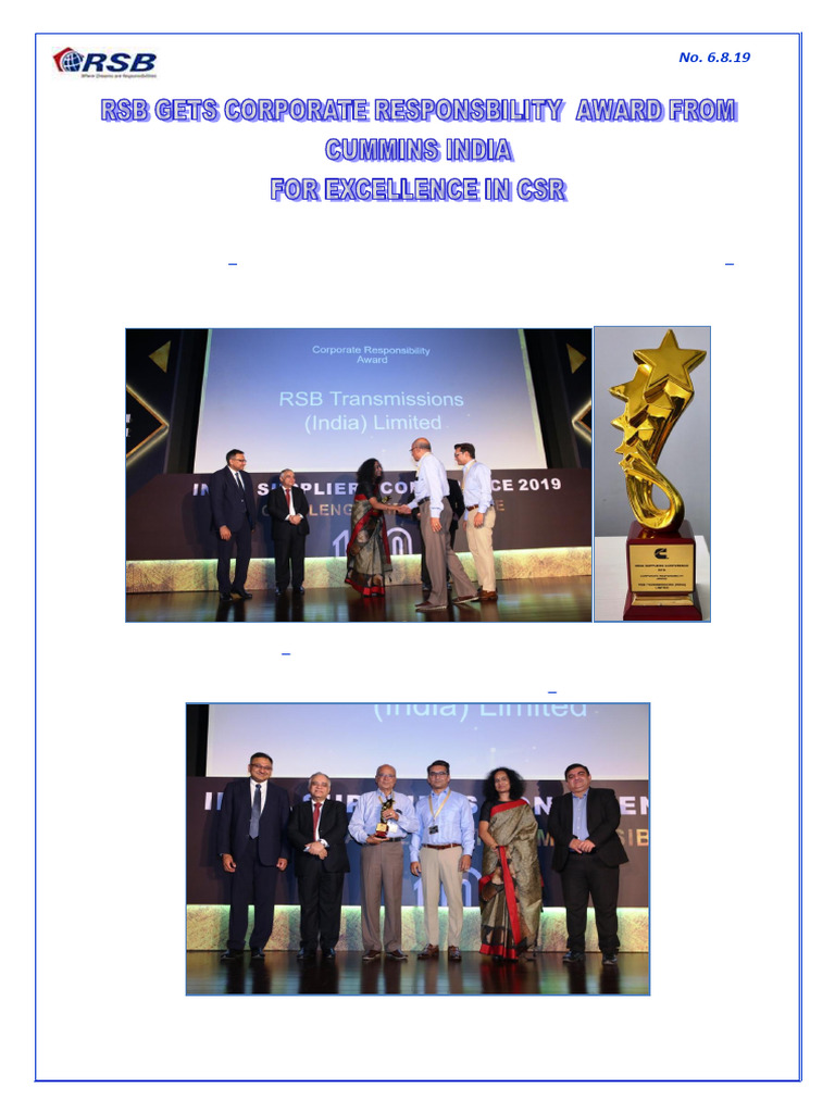 CSR Cummins Award | PDF