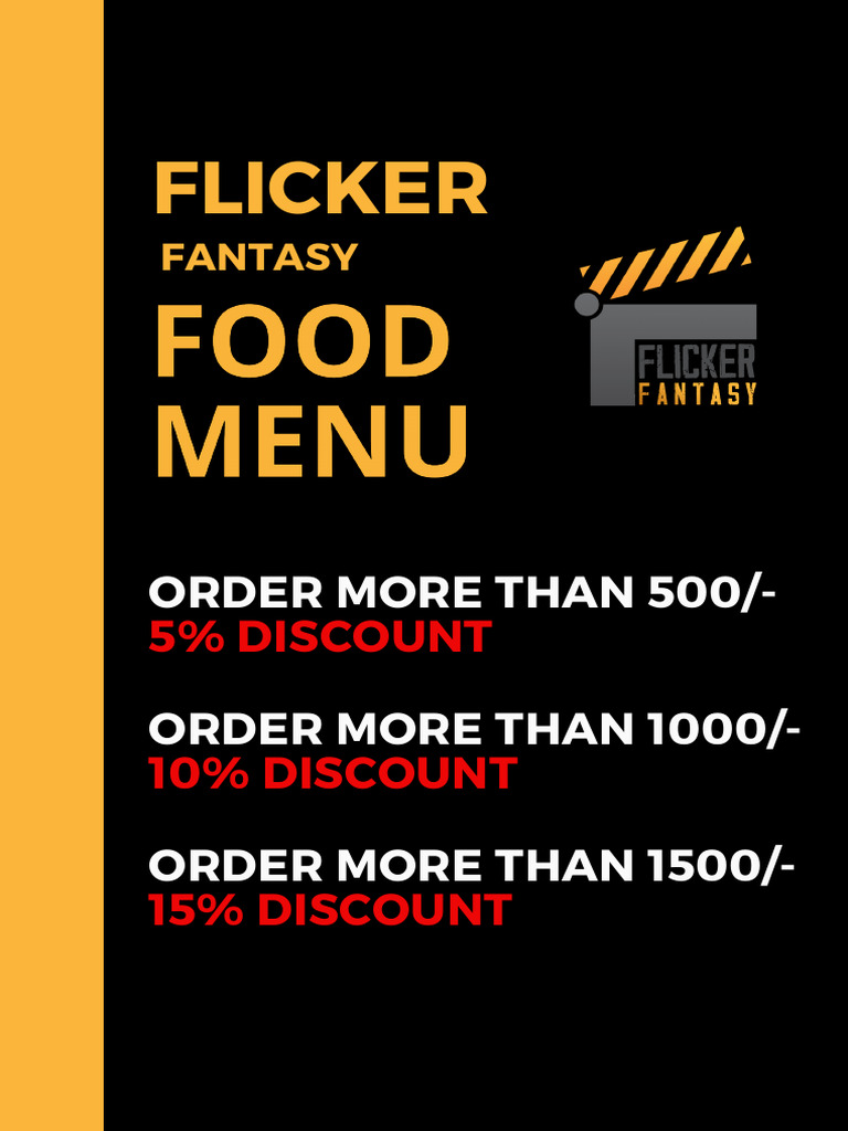 Flicker Fantasy Kengeri Menu Highlights | PDF