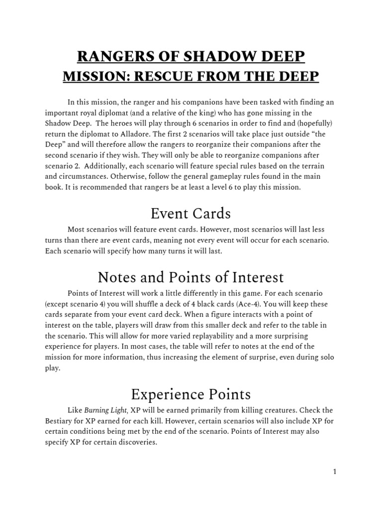 Rescue From The Deep | PDF