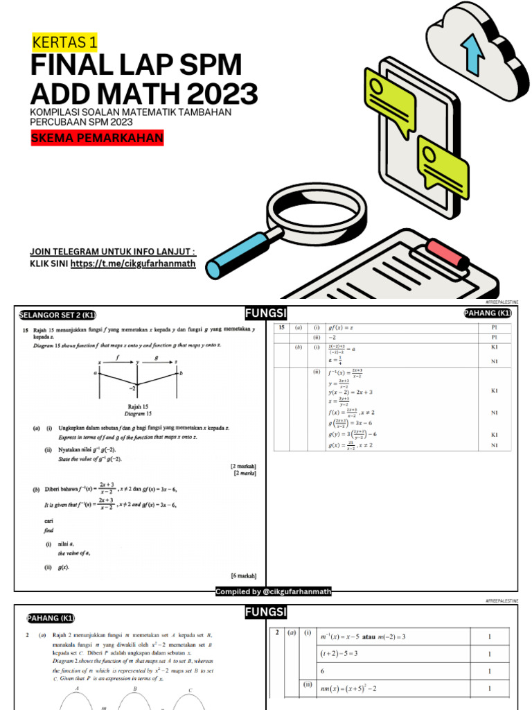 (Skema) Final Lap Add Math K1 2023 | PDF