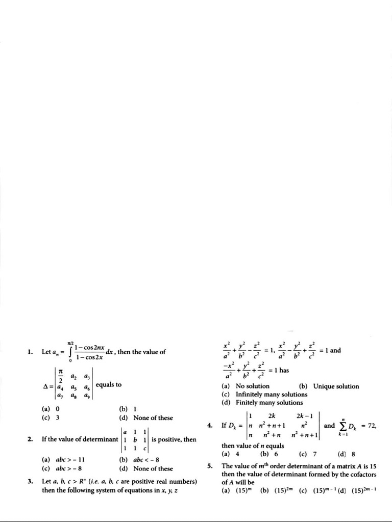 Det & Matrices Rev-2 | PDF | Determinant | Matrix (Mathematics)
